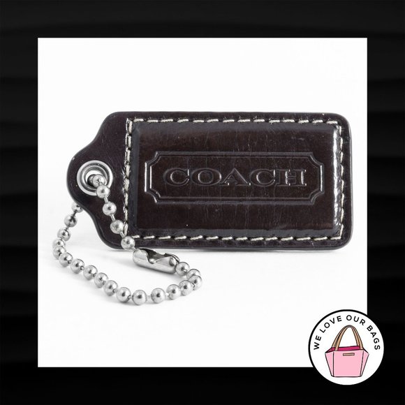Coach | Accessories | 25 Large Coach Brown Leather Key Fob Bag Charm ...